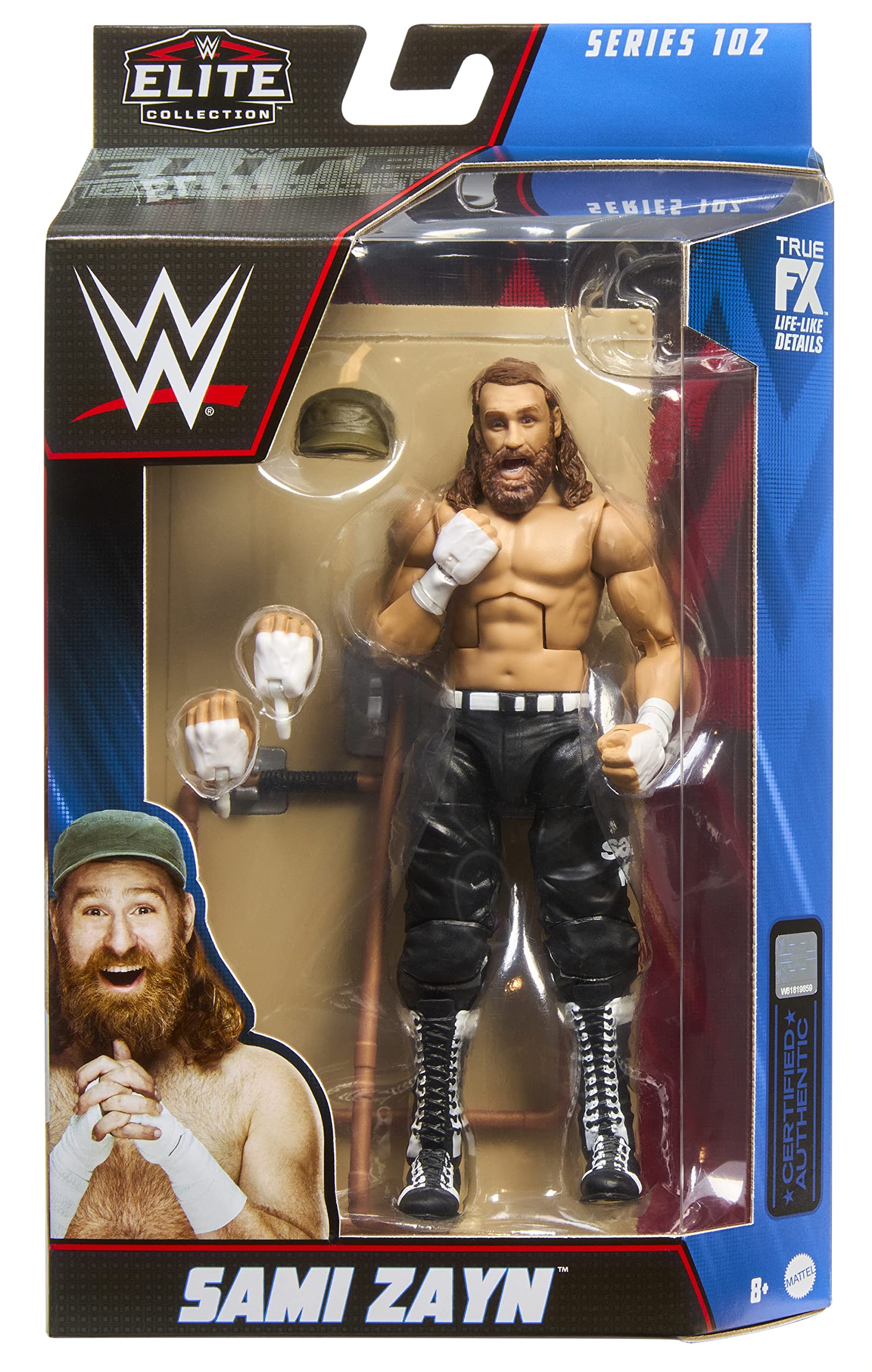 Mattel WWE Sami Zayn Elite Collection Action Figures, Deluxe Articulation & Life-like Detail with Iconic Accessories, 6 in