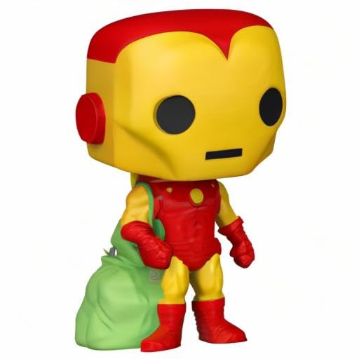 Funko POP! Marvel: Holiday - Iron Man with Bag - Marvel Comics - Collectable Vinyl Figure - Gift Idea - Official Merchandise - for Kids & Adults - Movies Fans - Model Figure for Collectors