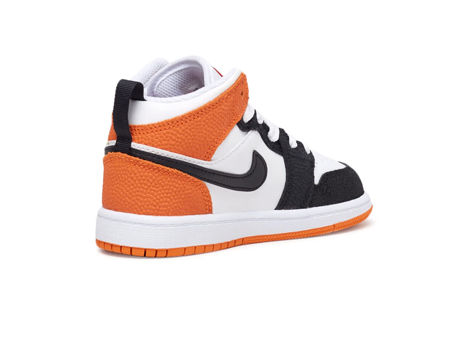 Jordan Little Kid's 1 Mid SE Basketball Blossom Wht/Blk-Starfish (DQ8393 100) - 2