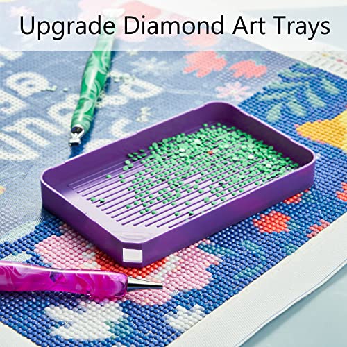 AOEUSLL 5d Diamond Painting Pen with Diamond Painting Trays, Diamond Painting Accessories, Diamond Pen, Diamond Art Pens, Diamond Art Accessories and Tools (24pcs)