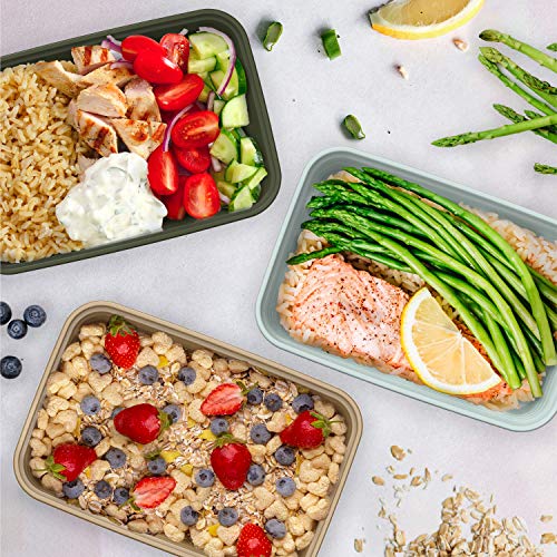 Bentgo Prep 1-Compartment Meal-Prep Containers with Custom-Fit Lids - Microwaveable, Durable, Reusable, BPA-Free, Freezer and Dishwasher Safe Food Storage Containers - 10 Trays & 10 Lids (Mint)
