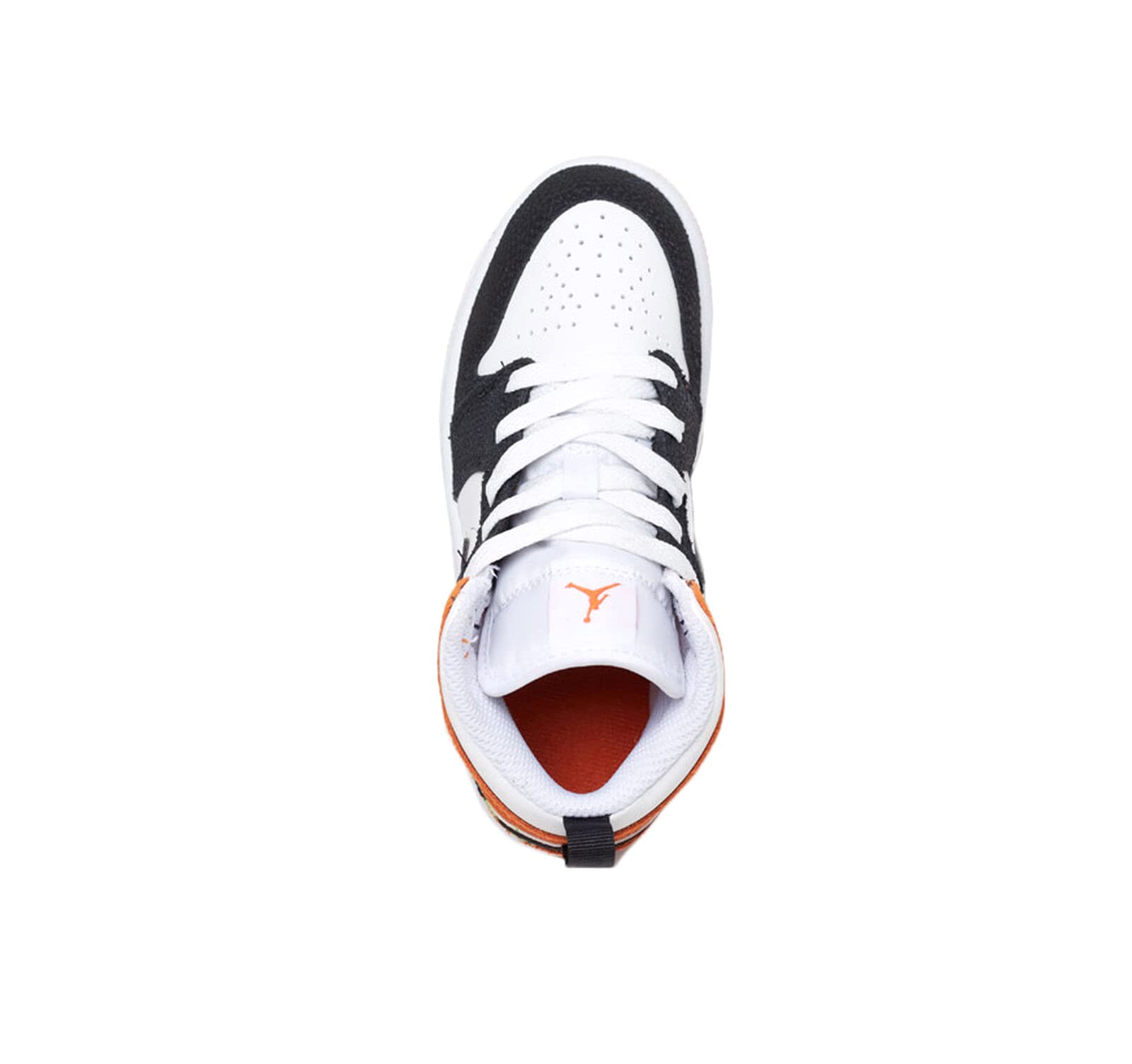 Jordan Little Kid's 1 Mid SE Basketball Blossom Wht/Blk-Starfish (DQ8393 100) - 2
