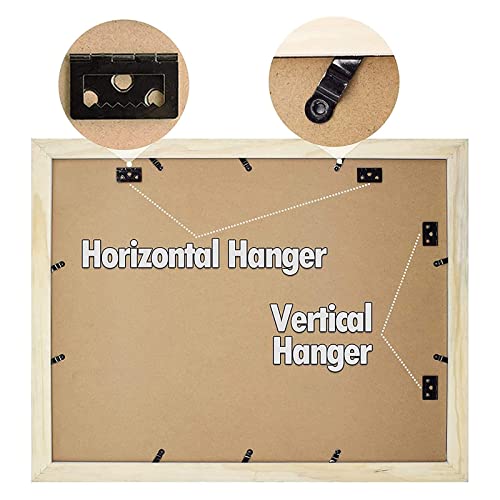 Golden State Art, 16x20 Picture Frame Made of Solid Pine Wood And Hd Tempered Glass - Horizontal And Vertical Wall Display, 1 Pack, White