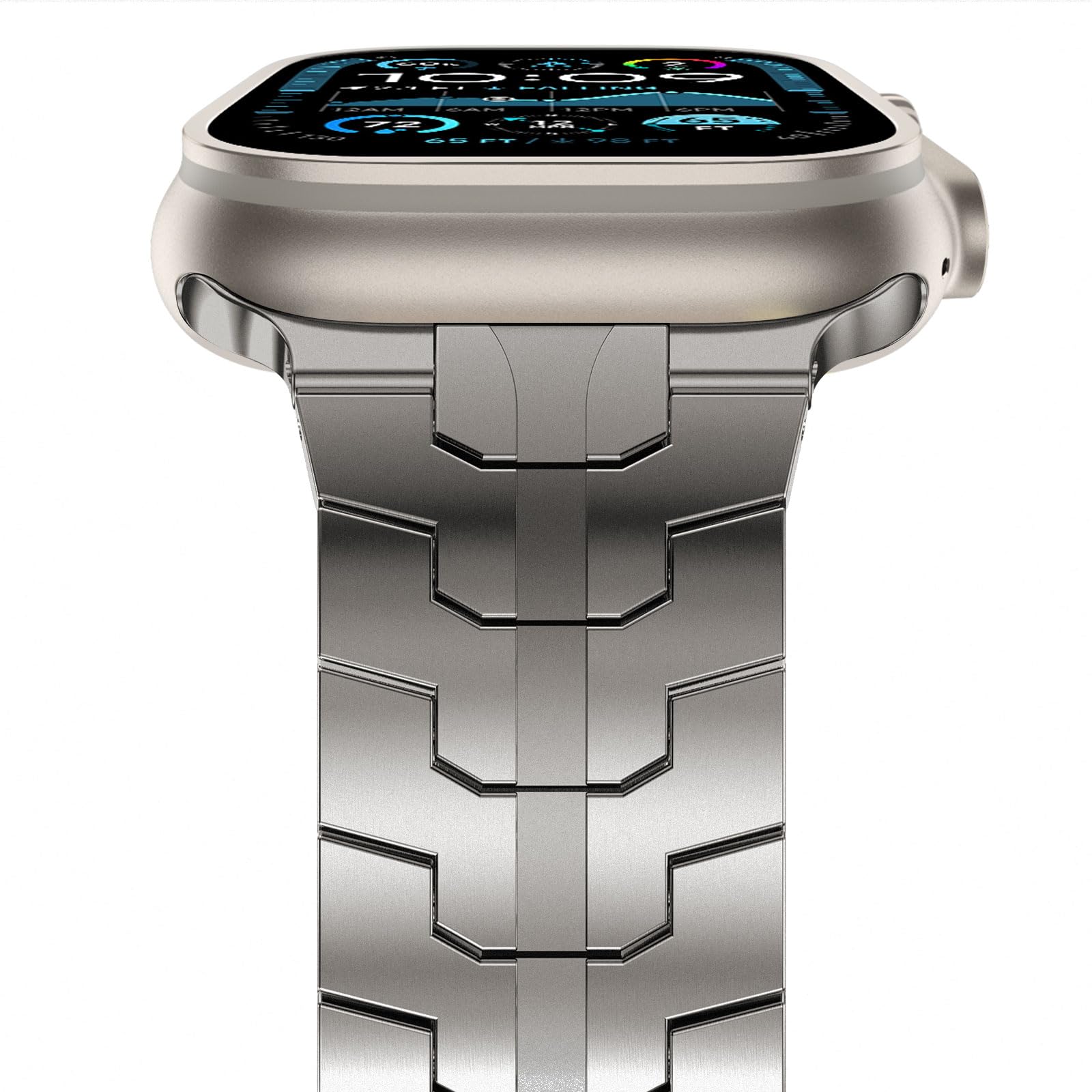 CHANCHY Titanium Band for Apple Watch Ultra 2 Band 49mm, Durable Lightweight Titanium Metal Strap for Apple Watch Series 10 9 8 7 SE2 SE 6 5 4 Ultra Ultra 2 Men (Titanium Edition, 49mm 46mm 45mm 44mm)