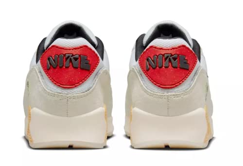 Nike Mens Air Max 90 Running Shoes (9), White/Light Bone/Sesame/Black