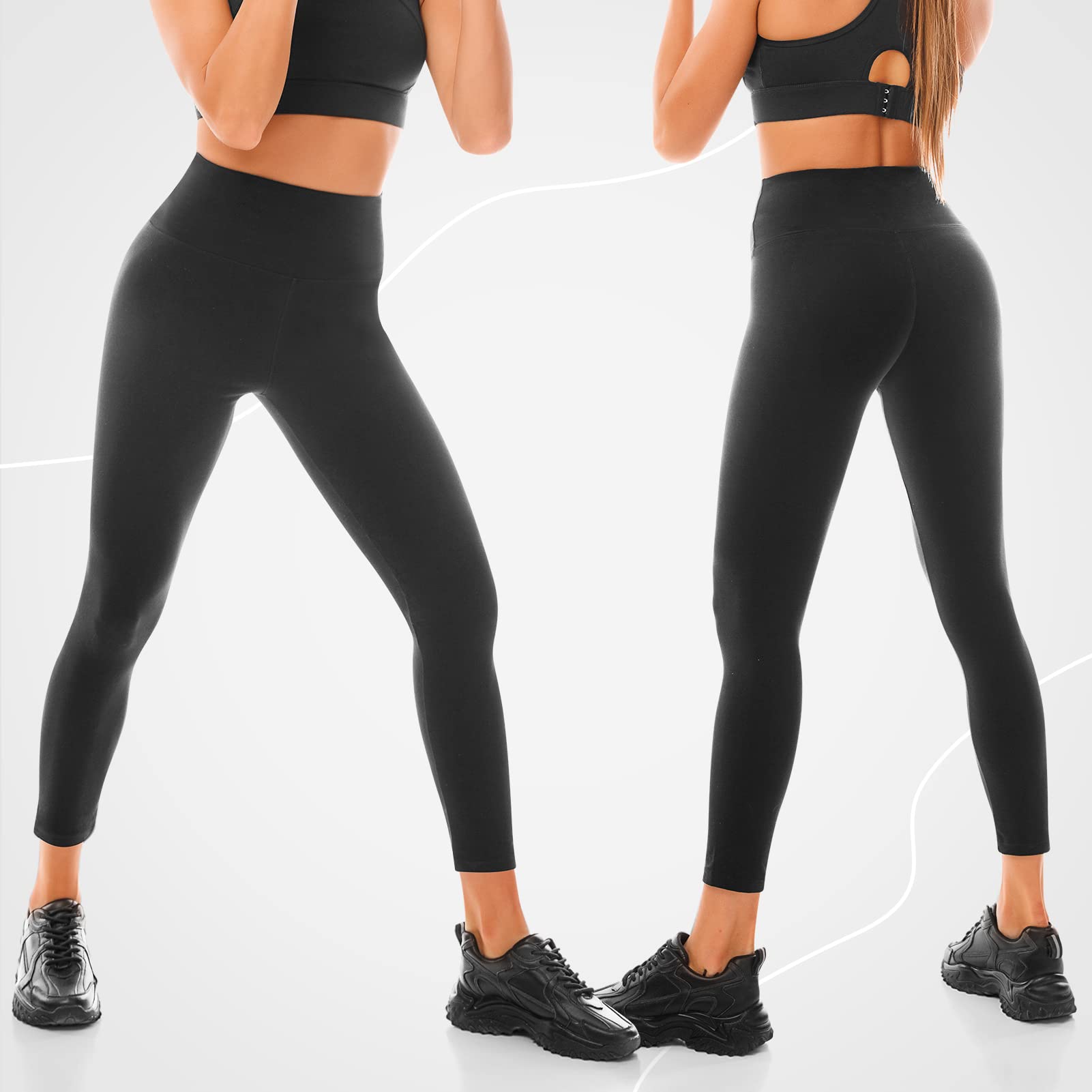 Walifrey Leggings for Women, High Waisted Buttery Soft Leggings for Women Gym Yoga Workout (Black SM)