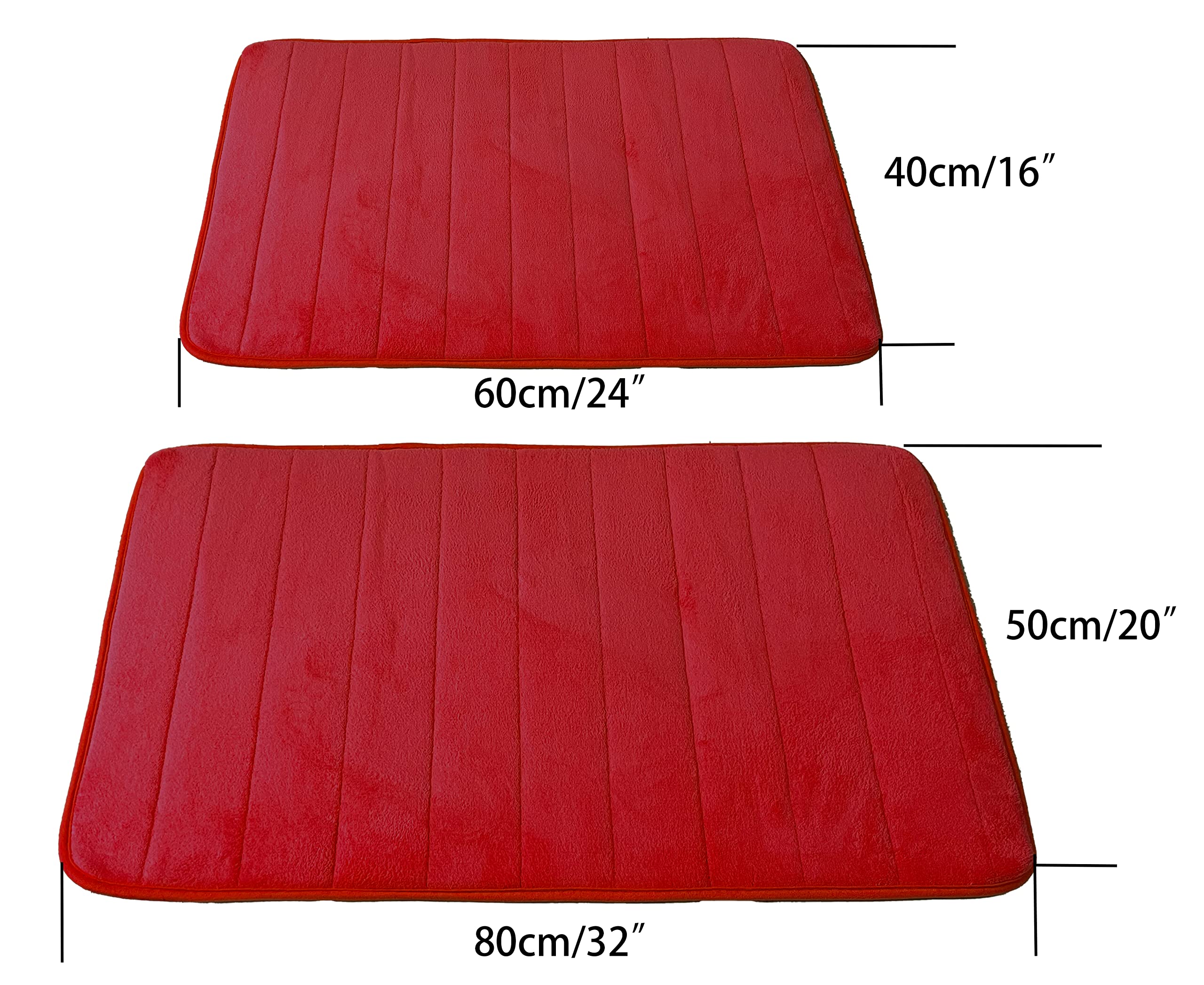 iMaylex Soft Memory Foam Bath Rug, Absorbent Luxury Bath Rug Mat, Quick Dry Bath Mat for Front Floor of Bathtub, Shower Floor and Toilet, Wine Red, 32" x 20"
