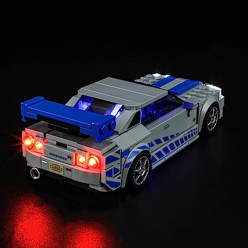 YEABRICKS LED Light for Lego-76917 Speed Fast 2 Furious Nissan Skyline GT-R Building Blocks Model (Lego Set NOT Included)