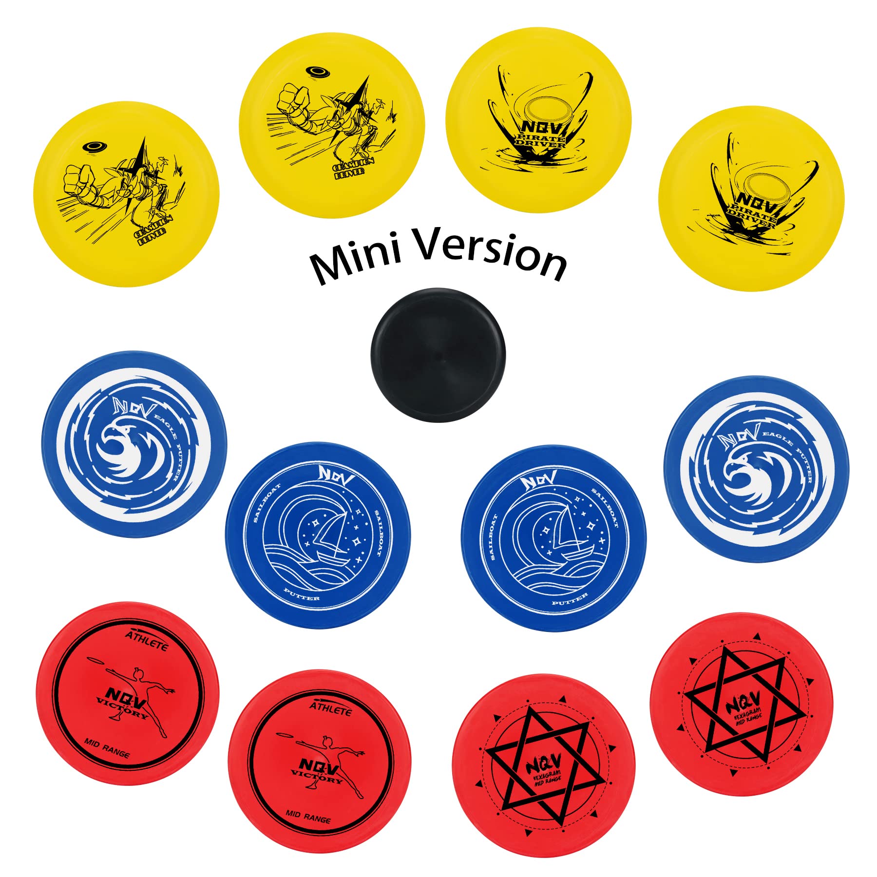 Disc Golf Set 12 PCS Flying Discs with Blue Bag & Pickleball Set with Net (Graphite Pickleball Paddles)