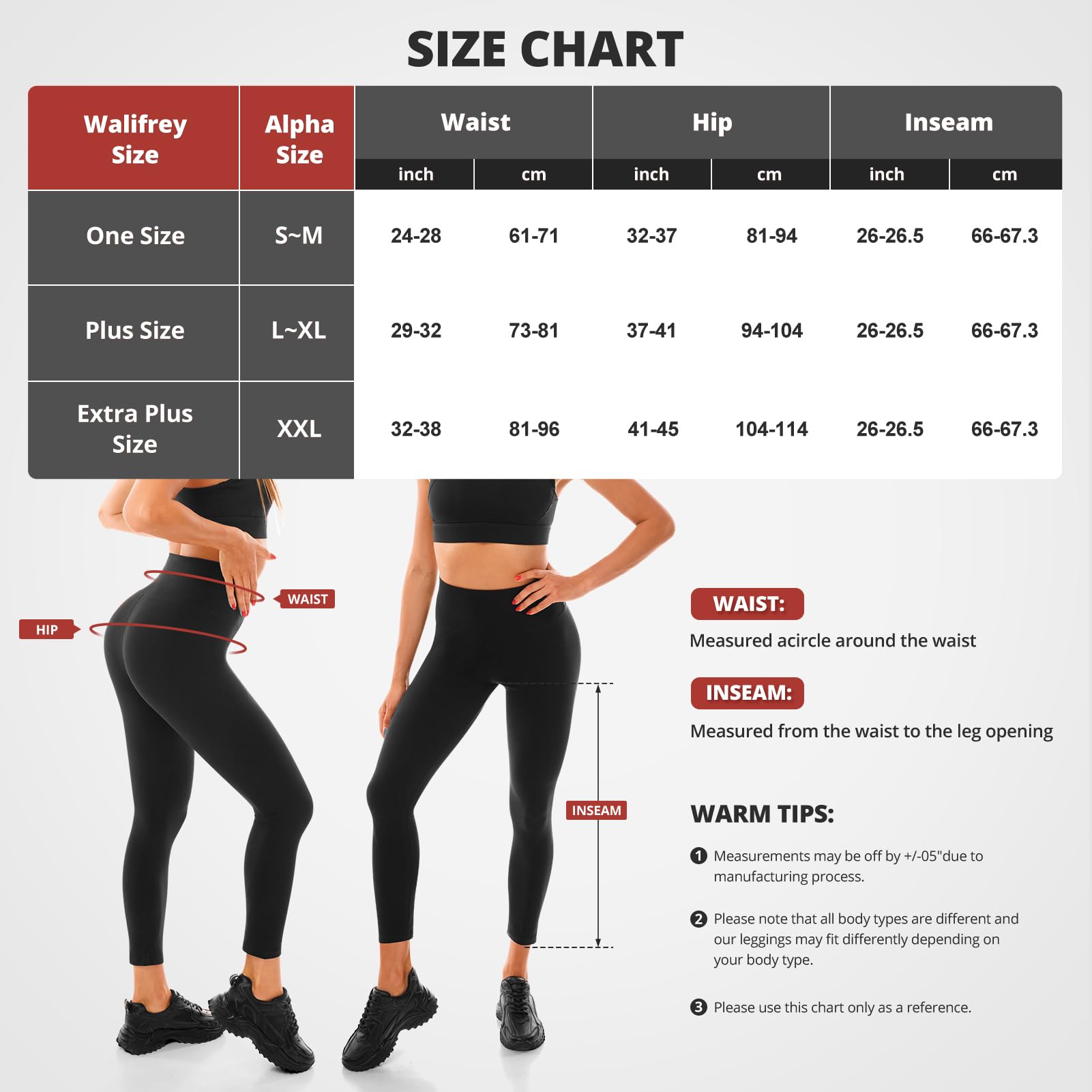 Walifrey Leggings for Women, High Waisted Buttery Soft Leggings for Women Gym Yoga Workout (Black SM)