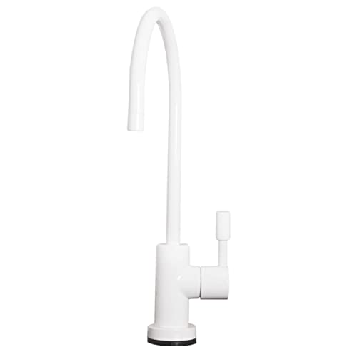 Westbrass D2036-NL-50 11" Contemporary 1-Lever Handle Cold Water Dispenser Faucet, Powder Coat White