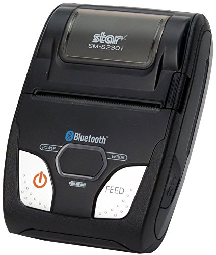 Star Micronics SM-S230i Compact and Portable Bluetooth/USB Receipt Printer with Tear Bar - Supports iOS, Android, Windows