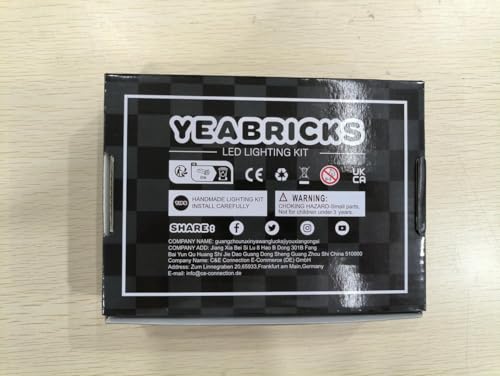 YEABRICKS LED Light for Lego-76917 Speed Fast 2 Furious Nissan Skyline GT-R Building Blocks Model (Lego Set NOT Included)