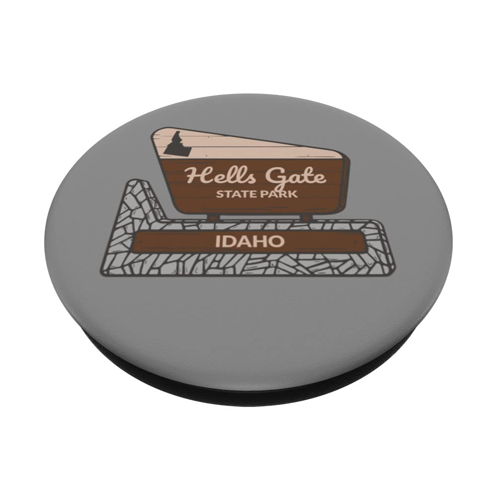 Hells Gate State Park Idaho Welcome Sign Vacation PopSockets Swappable PopGrip