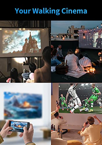 WANBO TT Portable Projector Netflix-Certified, Auto Focus Native 1080P 650 ANSI Home Video Projector with 5G WiFi and Bluetooth, 4K Dolby Audio Supported Smart Mini Projector,HDR10, Digital Zoom