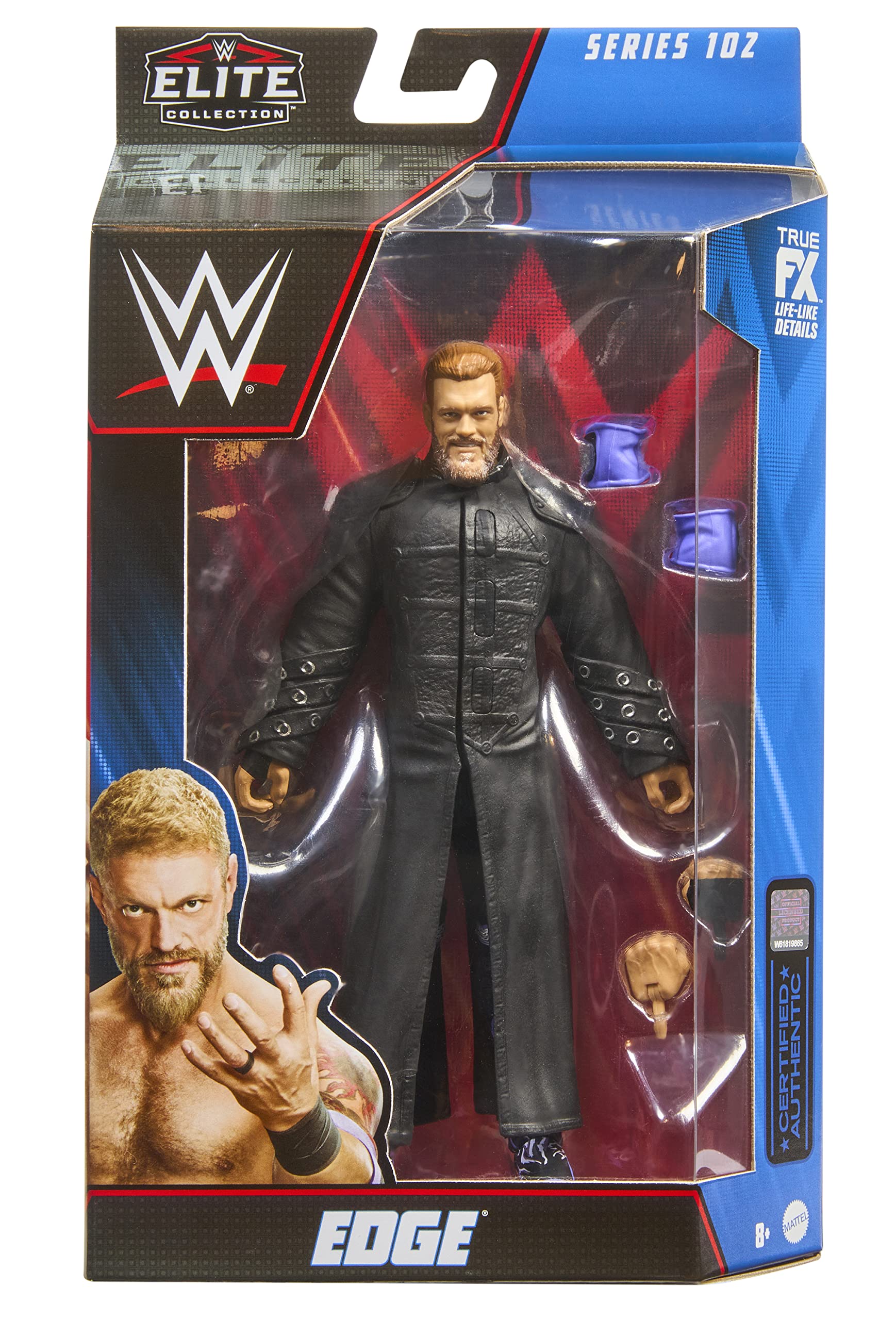 Mattel WWE Edge Elite Collection Action Figures, Deluxe Articulation & Life-like Detail with Iconic Accessories, 6 in