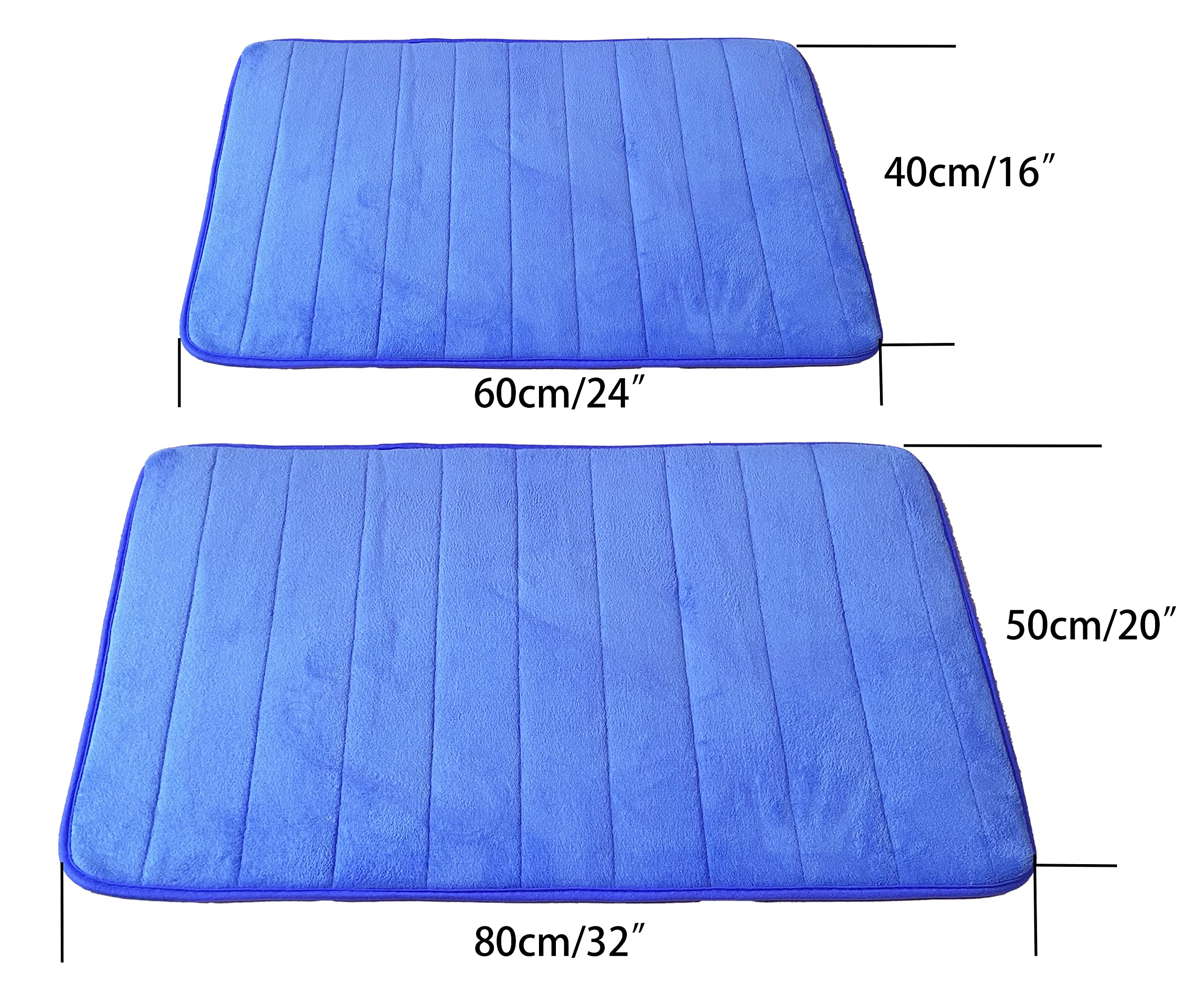 iMaylex Soft Memory Foam Bath Rug, Absorbent Luxury Bath Rug Mat, Quick Dry Bath Mat for Front Floor of Bathtub, Shower Floor and Toilet, Royal Blue, 24" x 16"