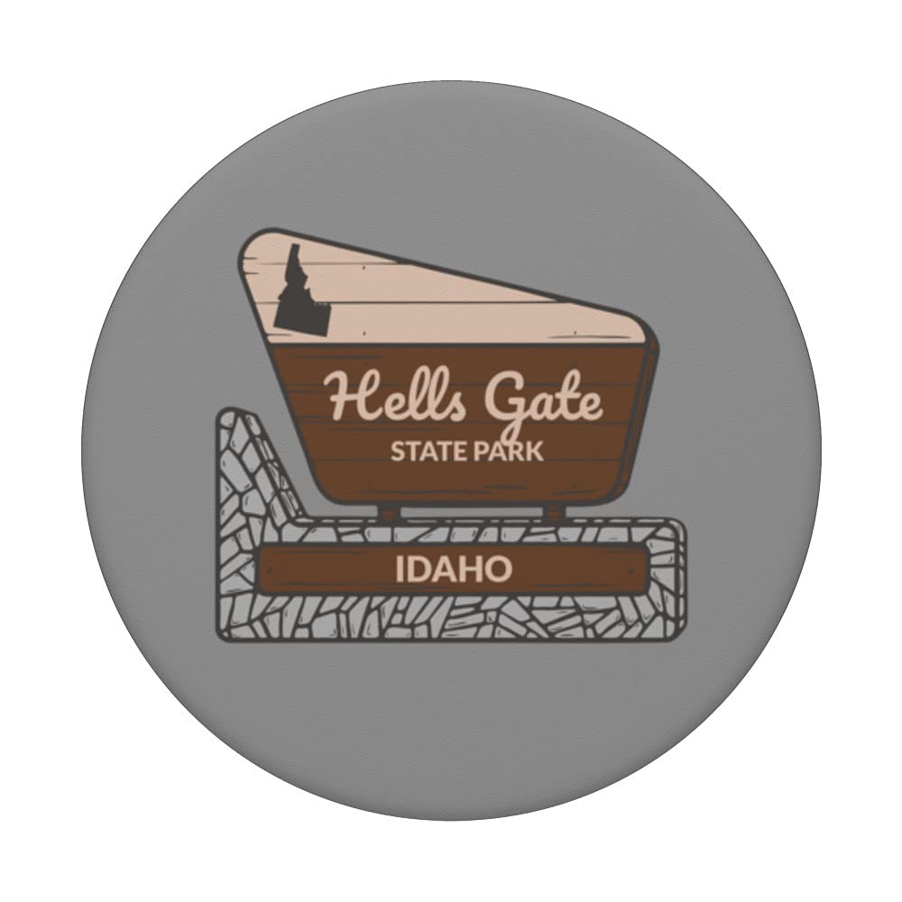 Hells Gate State Park Idaho Welcome Sign Vacation PopSockets Swappable PopGrip