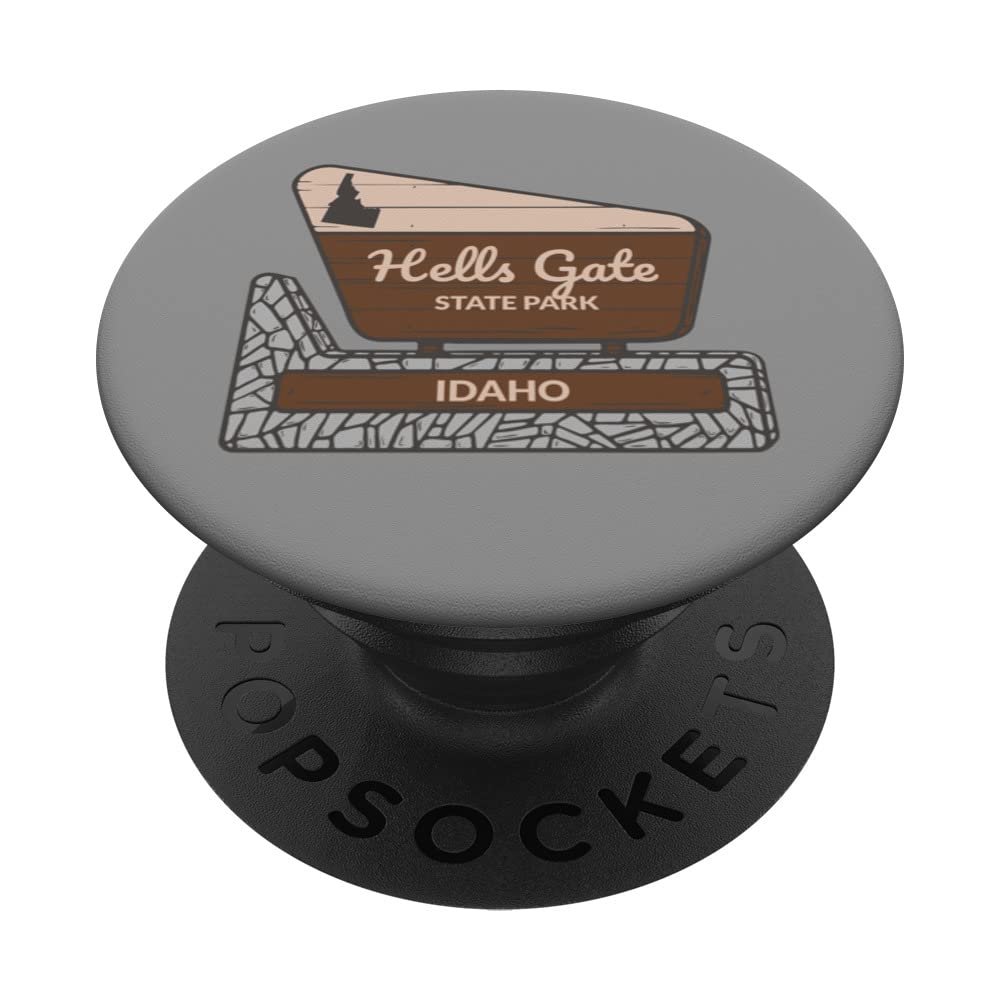 Hells Gate State Park Idaho Welcome Sign Vacation PopSockets Swappable PopGrip