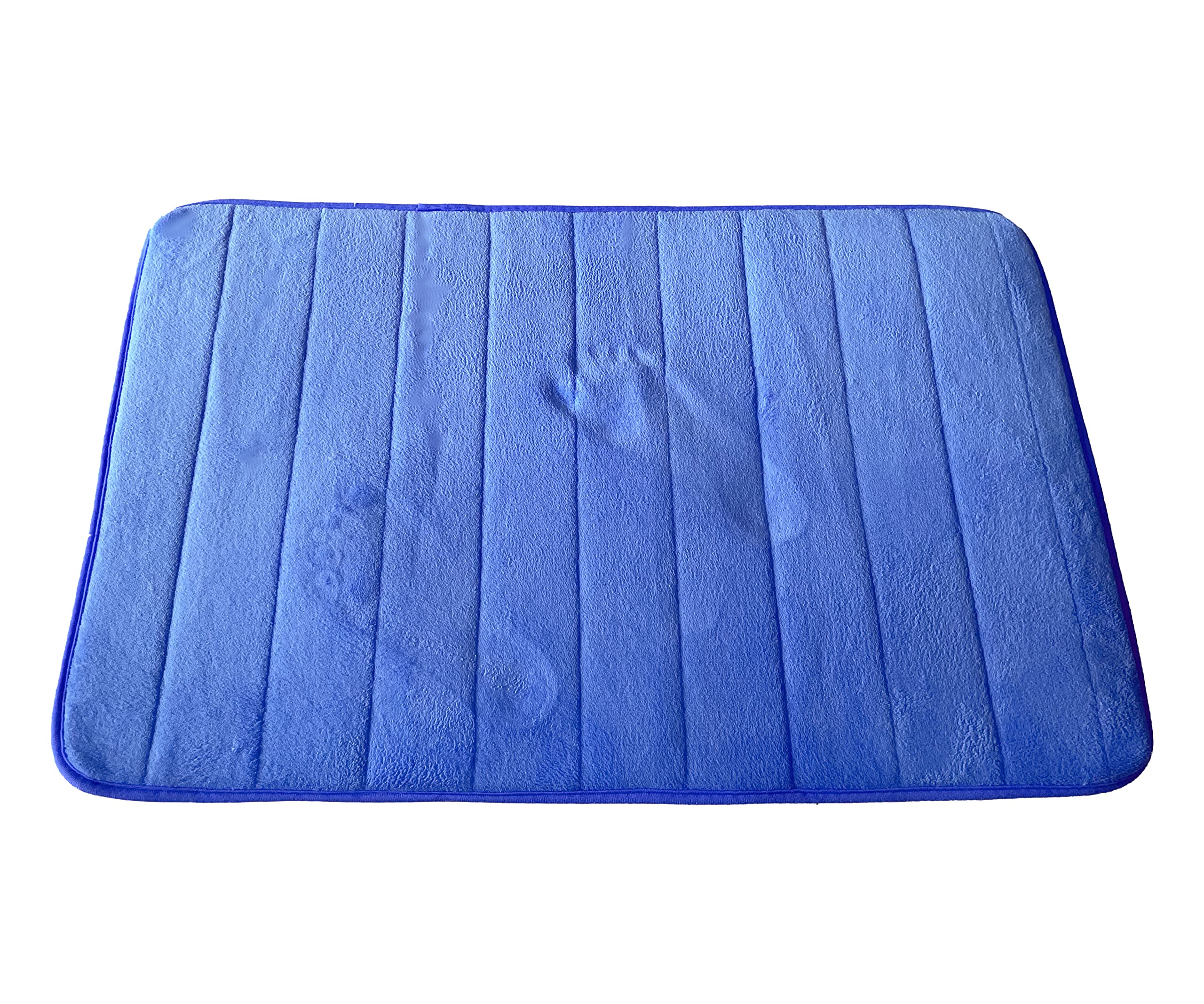 iMaylex Soft Memory Foam Bath Rug, Absorbent Luxury Bath Rug Mat, Quick Dry Bath Mat for Front Floor of Bathtub, Shower Floor and Toilet, Royal Blue, 24" x 16"