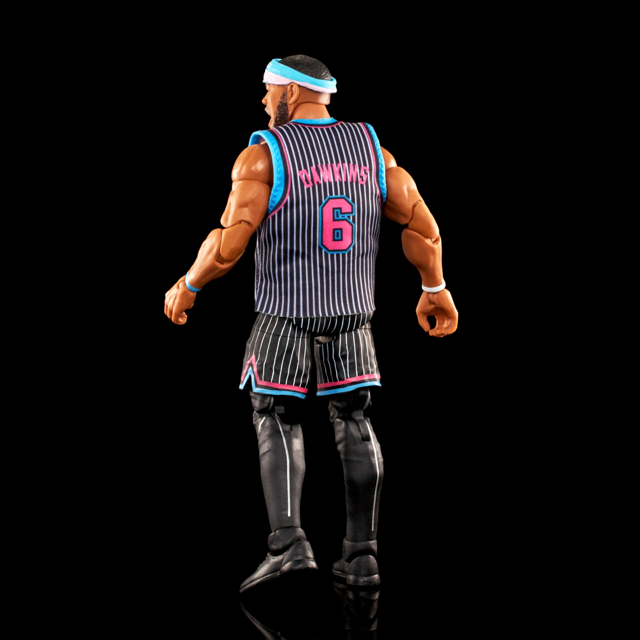 Mattel WWE Elite Collection Action Figure & Accessories, Series #103 Angelo Dawkins 6-inch Collectible with 25 Articulation Points & Swappable Hands