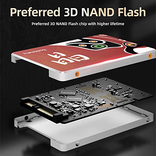 fanxiang 1TB SSD SATA III 2.5" Internal Solid State Drive, Read Speed up to 550MB/s, Reliable Storage for Laptop and PC