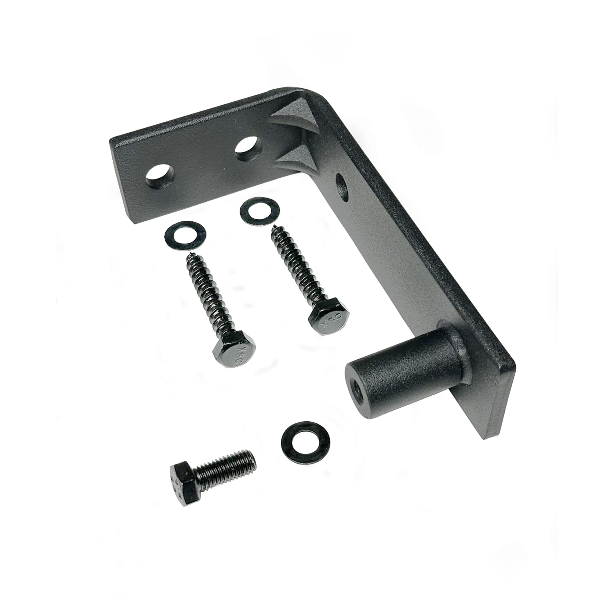 Homacer Black Rustic Ceiling Mount Non-Bypass Sliding Barn Door Hardware Kit, for Two/Double Doors, 10ft Long Flat Track, Interior Use Only (Doors are not Included)