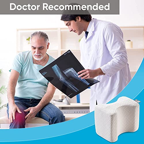 5 STARS UNITED Knee Pillow for Side Sleepers and Foot Rest for Under Desk at Work – Adjustable, Bundle