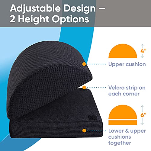 5 STARS UNITED Knee Pillow for Side Sleepers and Foot Rest for Under Desk at Work – Adjustable, Bundle