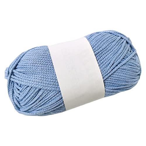 Cotton Rope Hand Woven Tapestry Bag 2mm Cotton Yarn Coarse Home Supply Light Blue