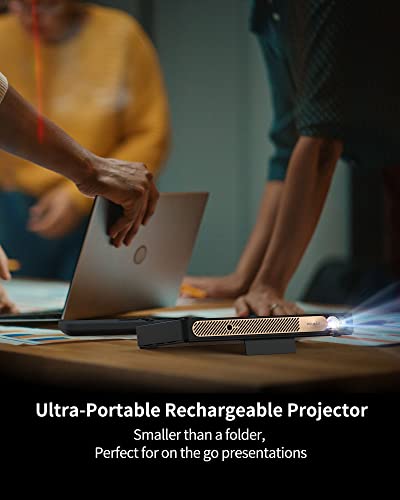 WEMAX Go Advanced Portable Smart Laser Projector, 1080p Mini Projector, 4K Support, Stream Netflix, Built-in Battery, Auto Keystone, Bluetooth 5.0, Perfect for Mobile Business, Outdoor Night Movies