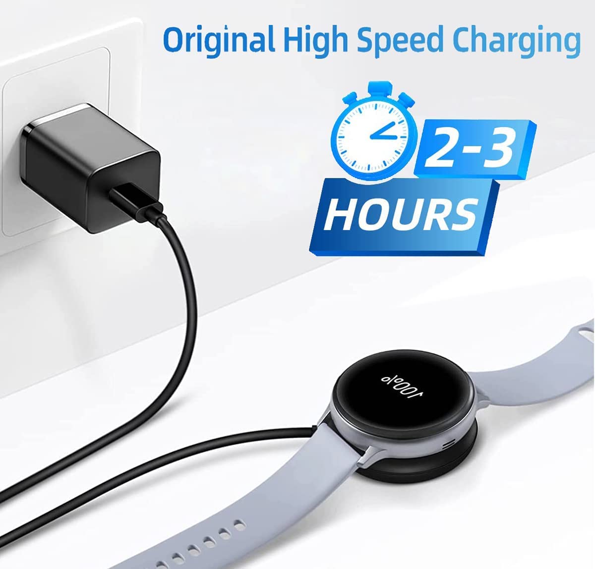 USB C Samsung Galaxy Watch 3 4 5 6 Charger, Magnetic Watch Charging Dock Cable Compatible with Samsung Galaxy Watch 6/6 Classic/ 5 Pro/ 5/4/ 4 Classic/ 3/ Active 2/ Active, 3.3FT