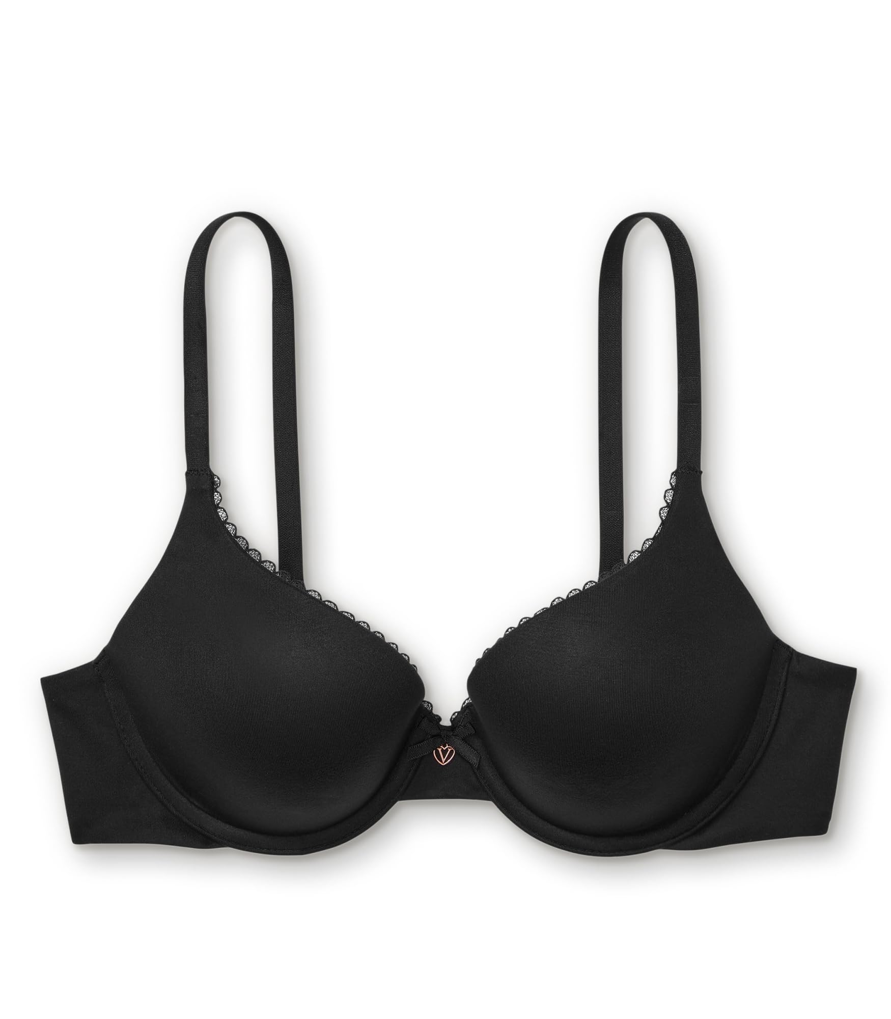 Victoria's Secret Perfect Shape Push Up Bra, Full Coverage, Padded, Bras for Women, Body by Victoria Collection, Black (38D)