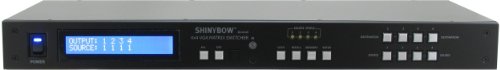 Shinybow 4x4 (4:4) VGA PC RGBHV Matrix Switcher + RS232, IR Ext/Remote, Rack Mount, Programmable SB-4140LCM
