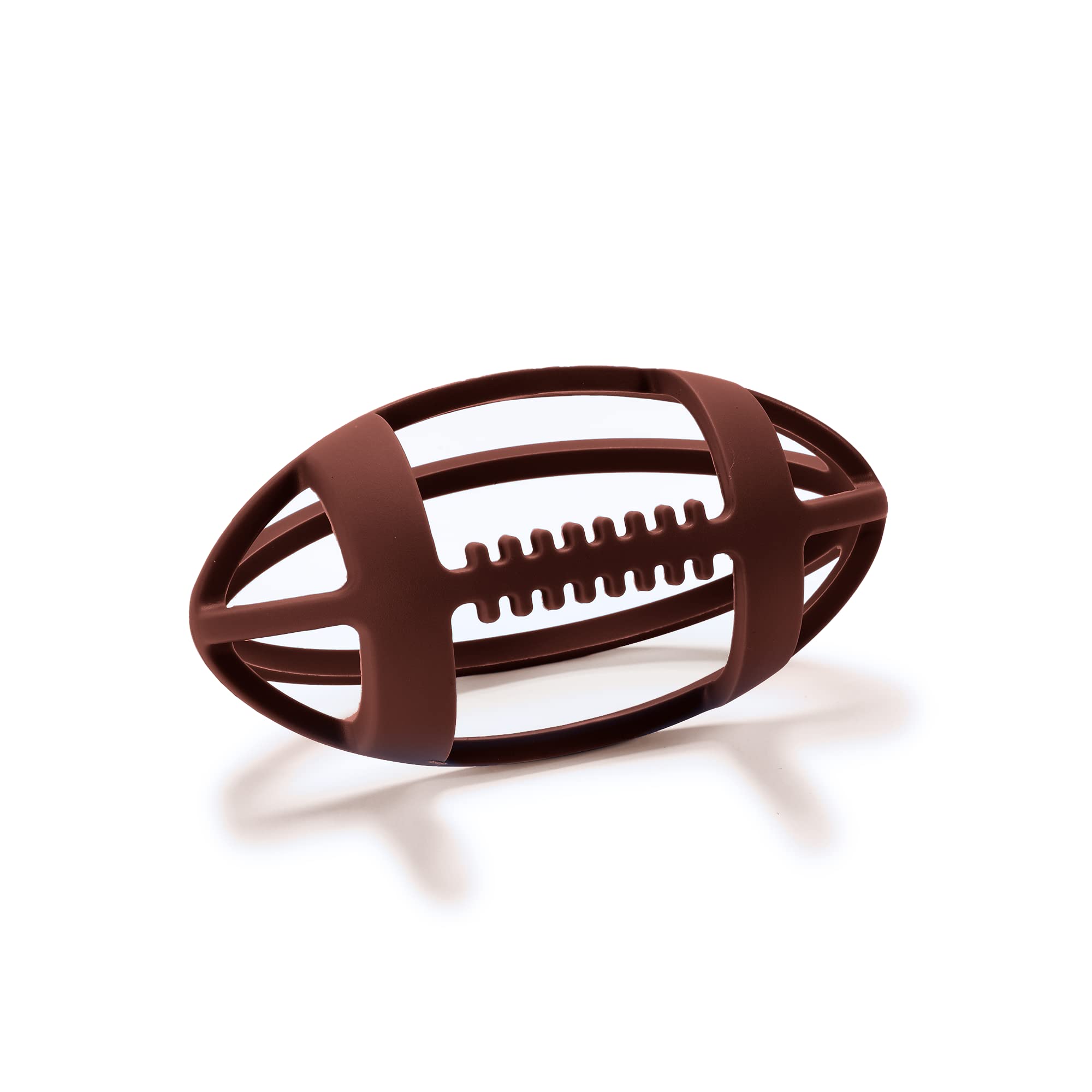 elbebe Silicone Football Baby Teether Toy -Teething Toys for Babies 0-6 months, BPA-free Baby Teething Toys, Chewable Baby Teethers 0-6 months, Baby Chew Toys for Teething Baby Relief -Chocolate Brown