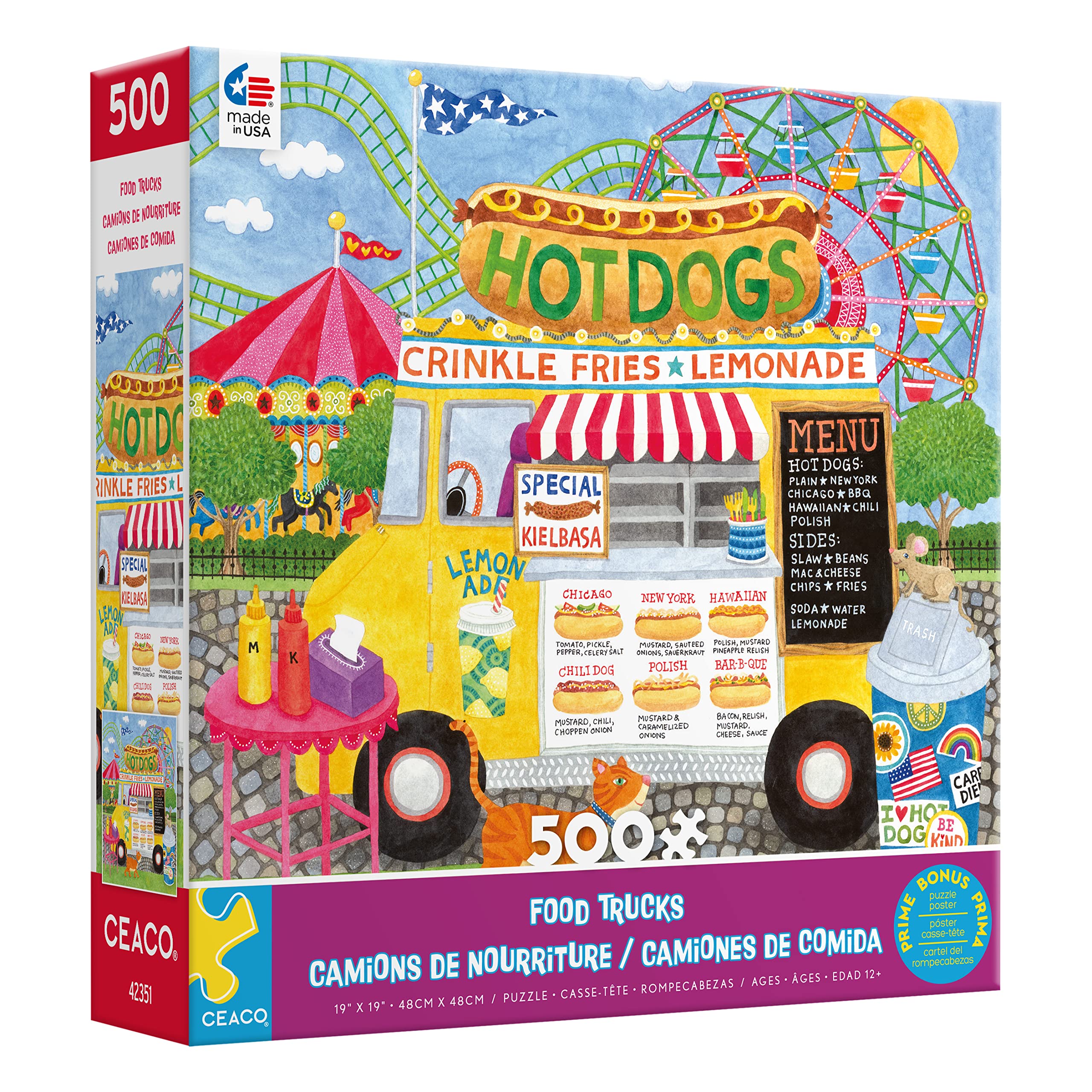Ceaco - Food Trucks - Hot Dog Truck II - 500 Piece Jigsaw Puzzle