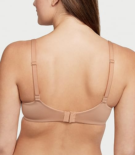 Victoria's Secret Perfect Coverage T Shirt Bra, Full Coverage, Lightly Lined, Adjustable Straps, Bras for Women, Body by Victoria Collection, Beige (38DD)