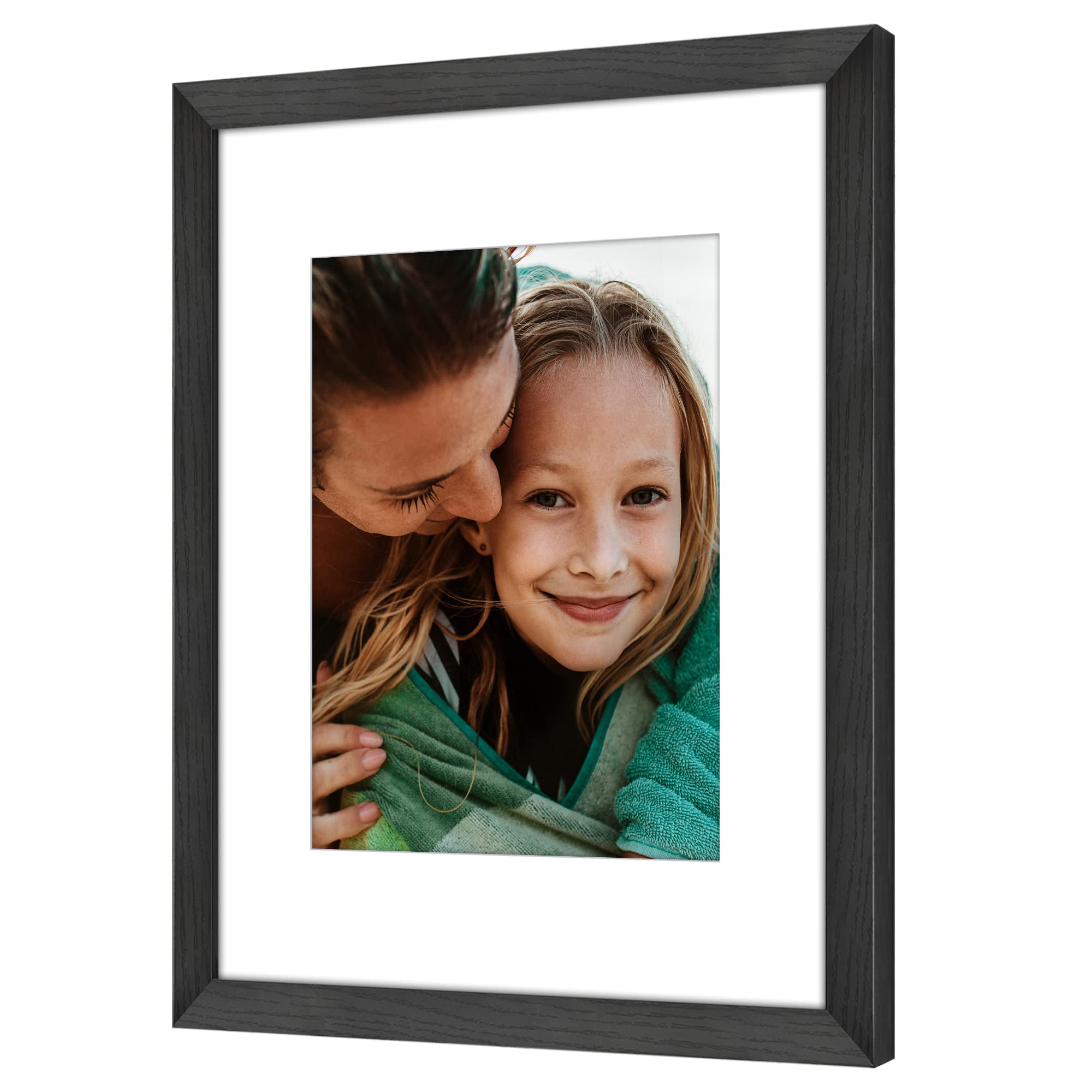 Americanflat 16x20 Picture Frame with Polished Plexiglass - Use as 11x14 Frame with Mat or 16x20 Frame Without Mat - Hudson Collection - Wide Photo Frame for Wall Display - Black