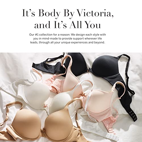 Victoria's Secret Perfect Coverage T Shirt Bra, Full Coverage, Lightly Lined, Adjustable Straps, Bras for Women, Body by Victoria Collection, Beige (38DD)