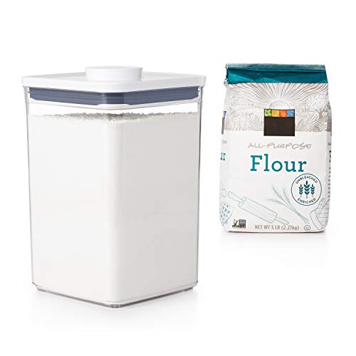 OXO Good Grips POP Container β Airtight 4.4 Qt for Flour and More Food Storage, Square, Clear