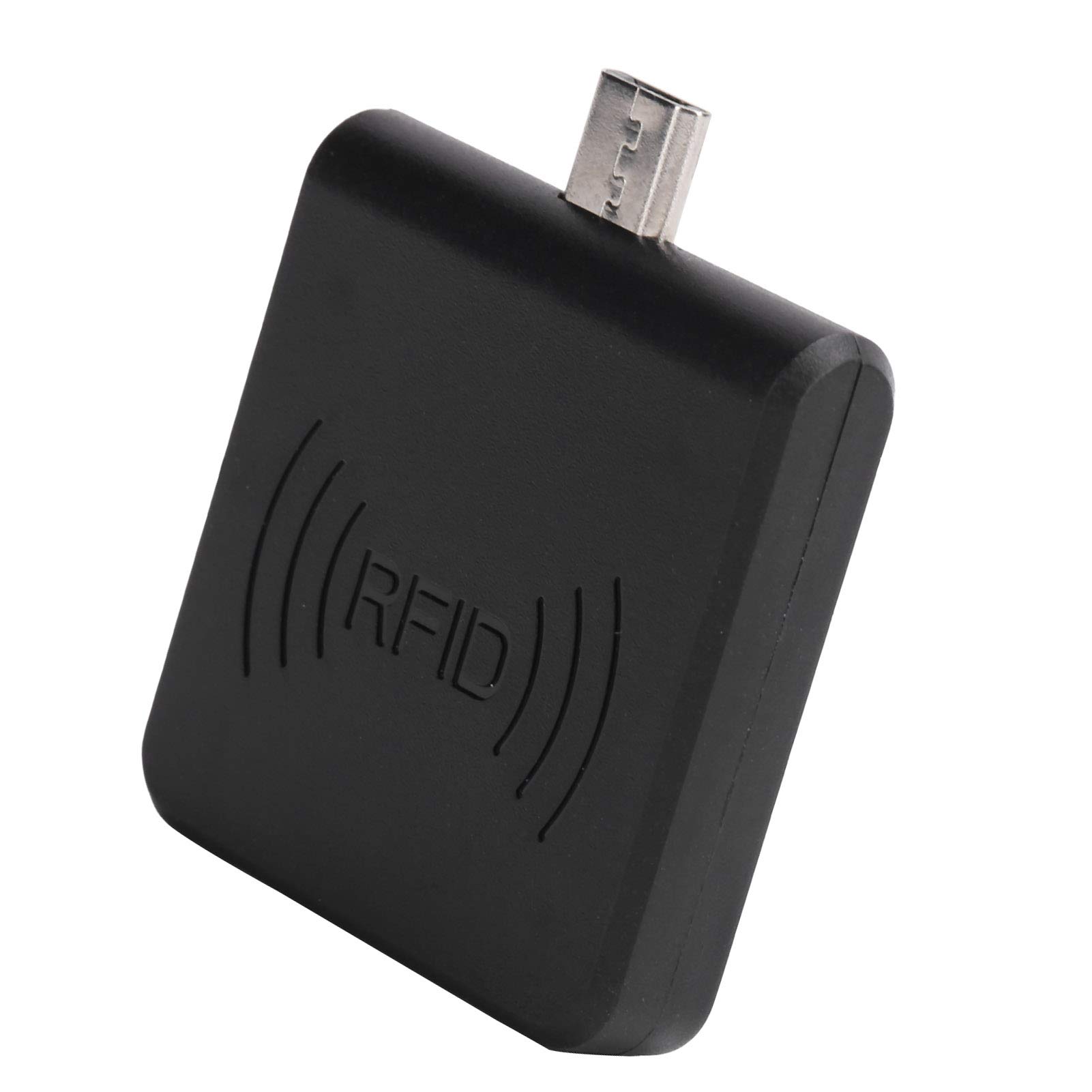 Portable Phone UHF RFID Handheld Writer and Reader, High Frequency ID Reader for Smartphone With Micro USB (Black)