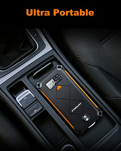 Battery Jump Starter 3000A, [Jump Start All in Seconds] 12V Portable, Compact Jump Starter Battery Pack Up to 10.0L Gas and 8.0L Diesel Engine for Car with LCD and LED Light
