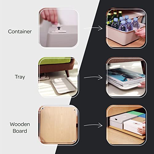 SMALL - 8 Pcs Mini Inno Wheels Adhesive Tape Organizing Caster Wheels for Household, Classroom, Office Organization, under the Bed Storage 2 Sets of 4 Holds up to 16 LBS