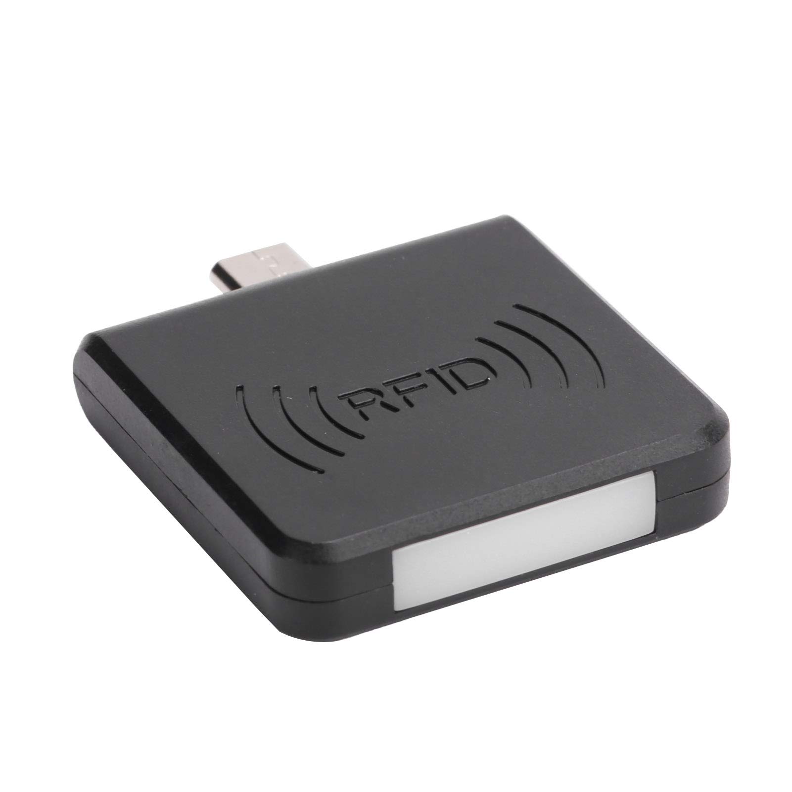 Portable Phone UHF RFID Handheld Writer and Reader, High Frequency ID Reader for Smartphone With Micro USB (Black)