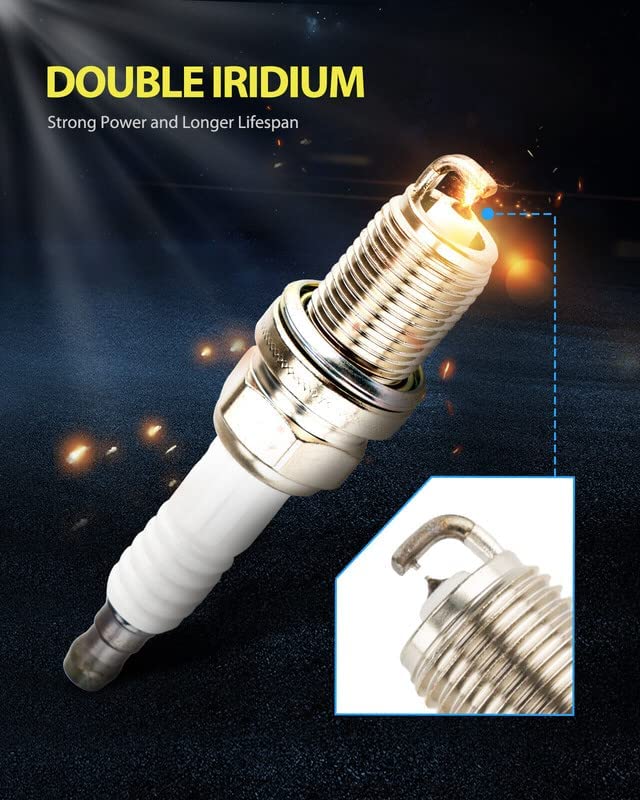 KAC Spark Plugs Upgraded, 4589 IFR6T11 Laser Iridium Spark Plugs Kit Set of 6 for