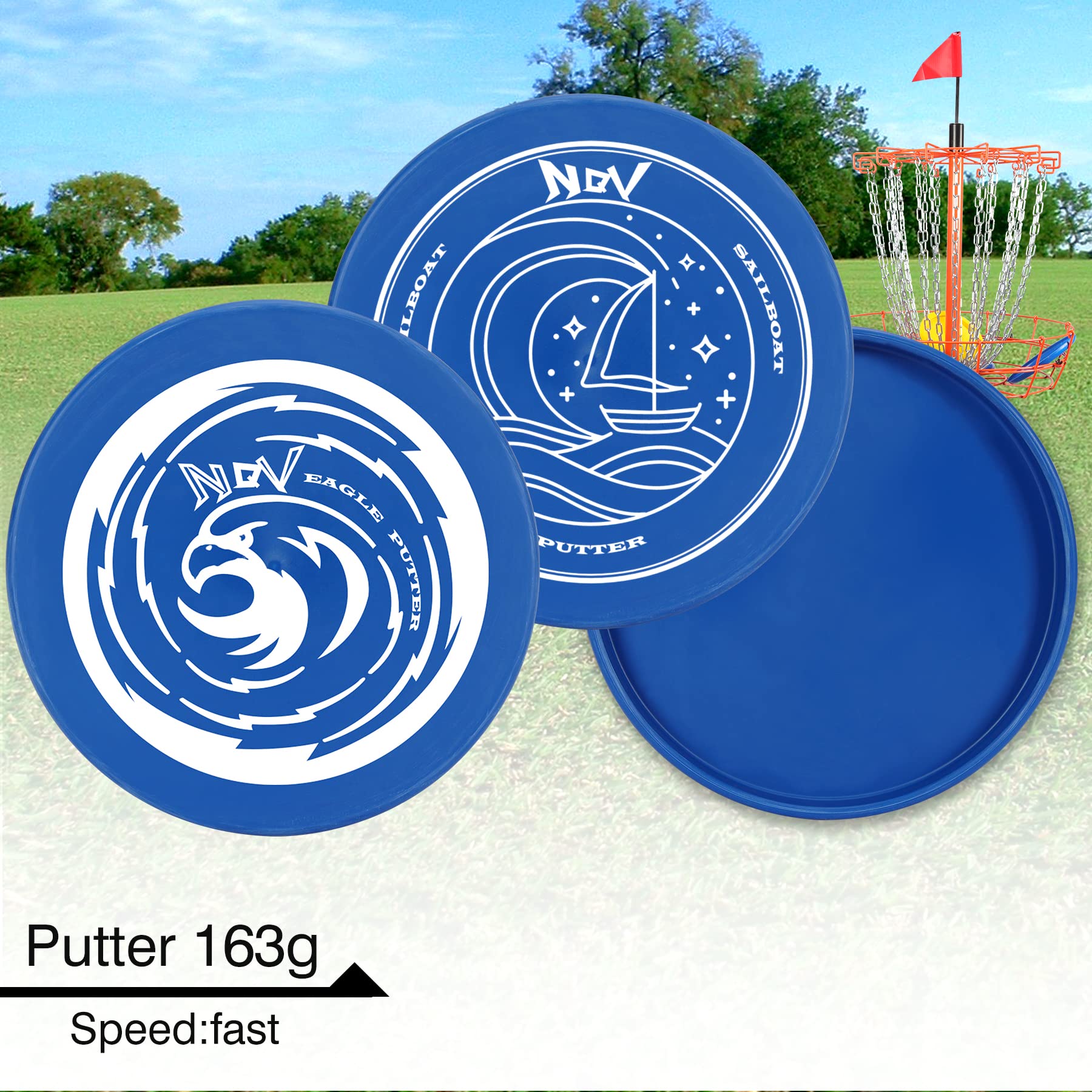 Disc Golf Set with Green Bag & Pickleball Net with 4 Pickleballs