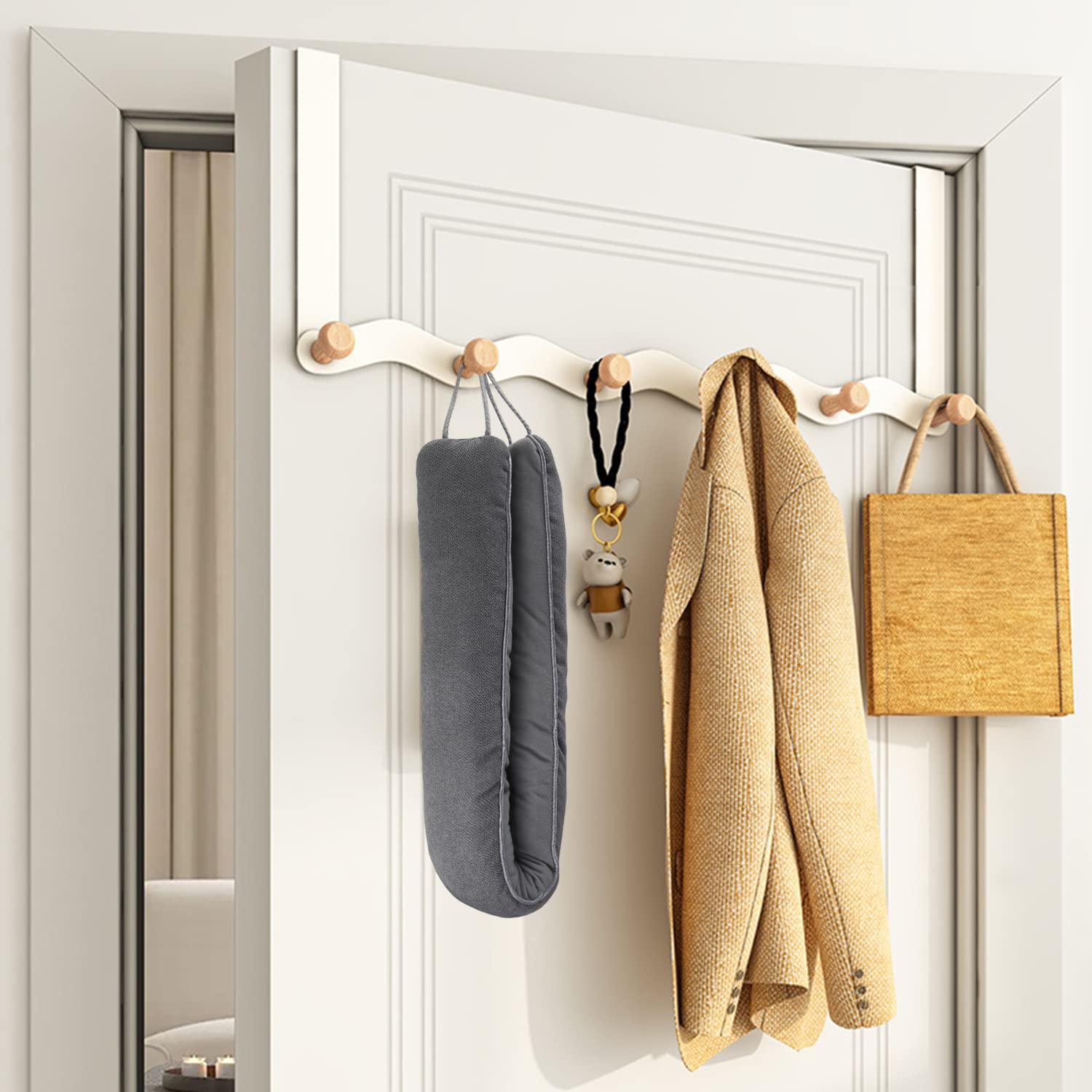 Heavy-Duty Door Draft Stopper 36 Inches, Under Door Noise Blocker Energy Saving, Front Door Insulation Draft Guard Wheaterproof Strip for Doors & Windows