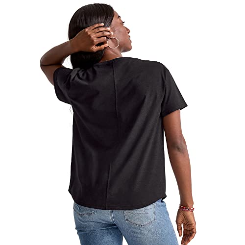 Hanes Comfortblend Originals Oversized T-Shirt, Cotton Crewneck Tee for Women, Plus, Black, 3X