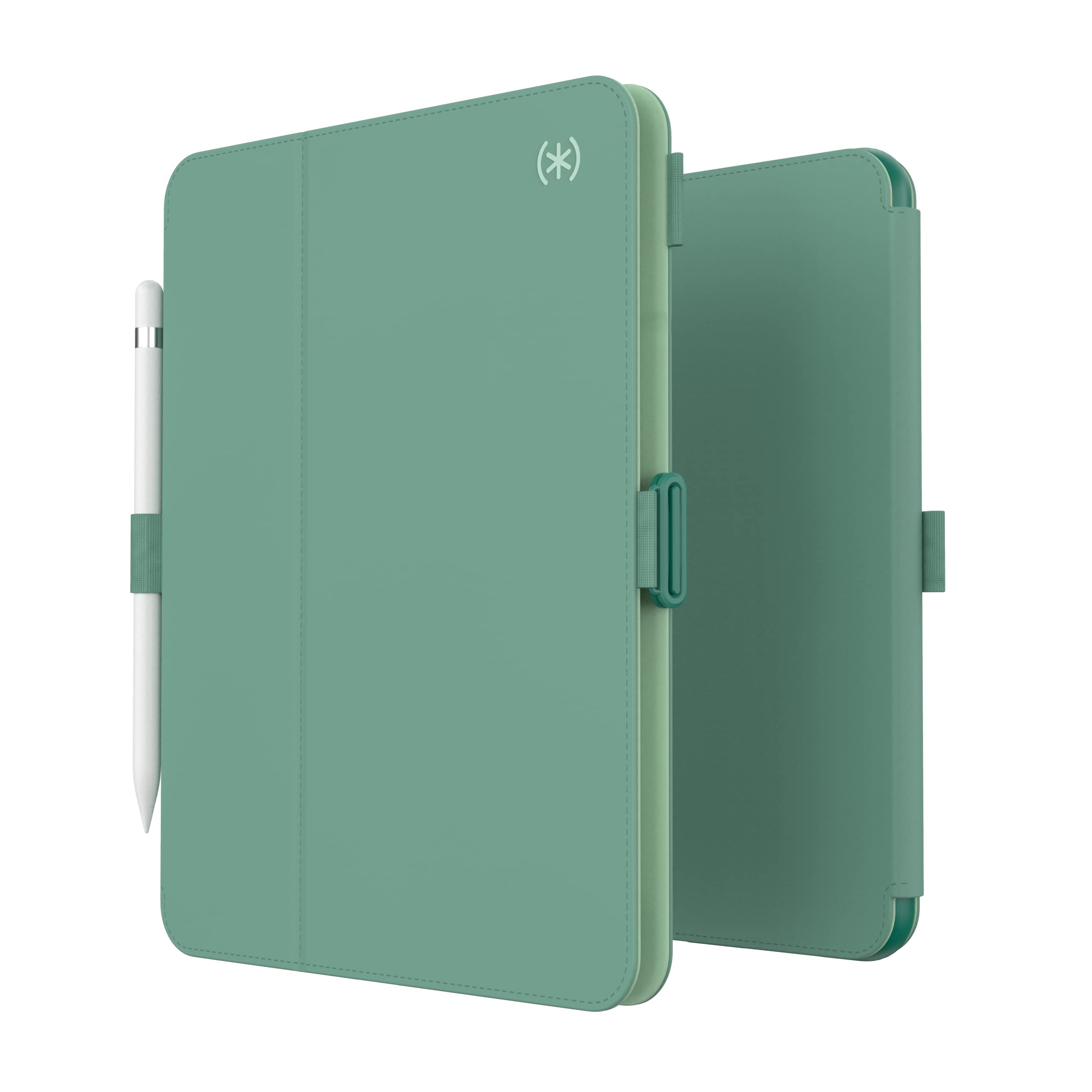 Speck Case for iPad Pro 10th Generation 10.9 Inch - Drop & Camera Protection, Slim Multi Range Stand, Apple Pencil Holder - Fluorite Green/Eggshell Green