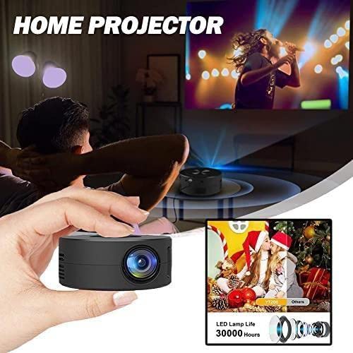 QINGZE Mini Black LED Mobile Video Projector Support Projector Player Home Wired Screen Same Home Media Theater 1080P Kids